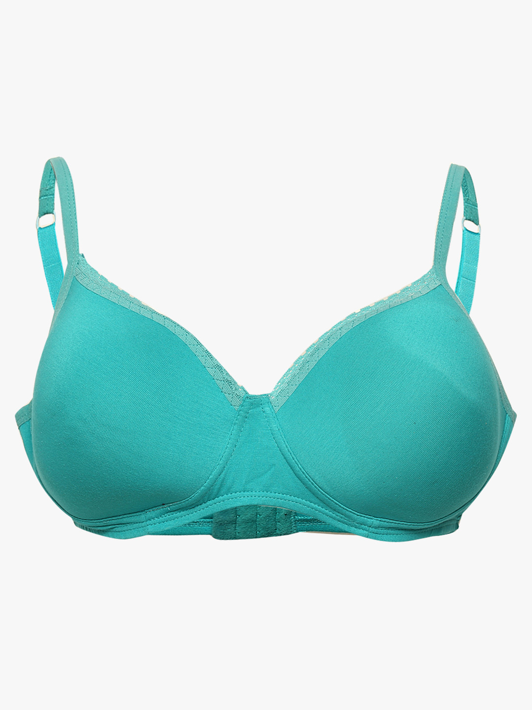 Buy Little Lacy Turquoise Blue Solid Underwired Non Padded T Shirt Bra ...