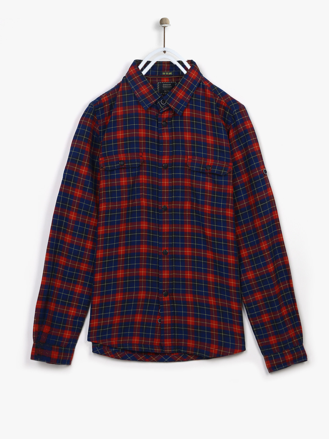 Buy Red Checked Regular Fit Casual Shirt - Shirts for Boys 7936195 | Myntra
