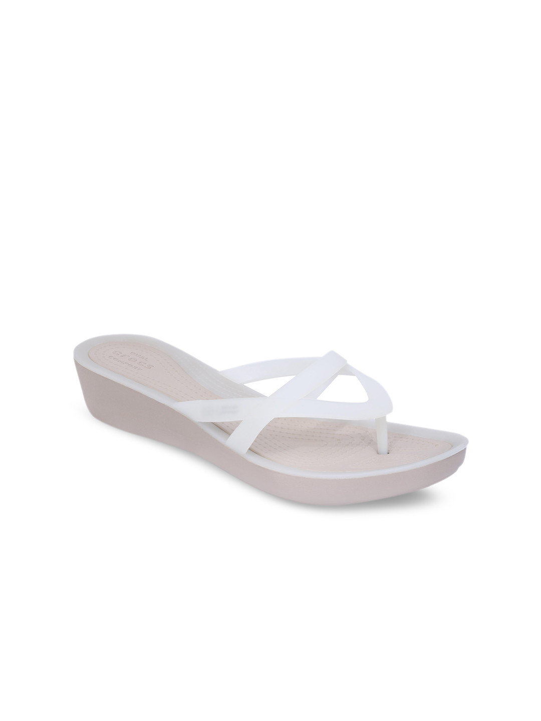 Buy Crocs Women Off White Solid Heels - Heels for Women 8070421 | Myntra