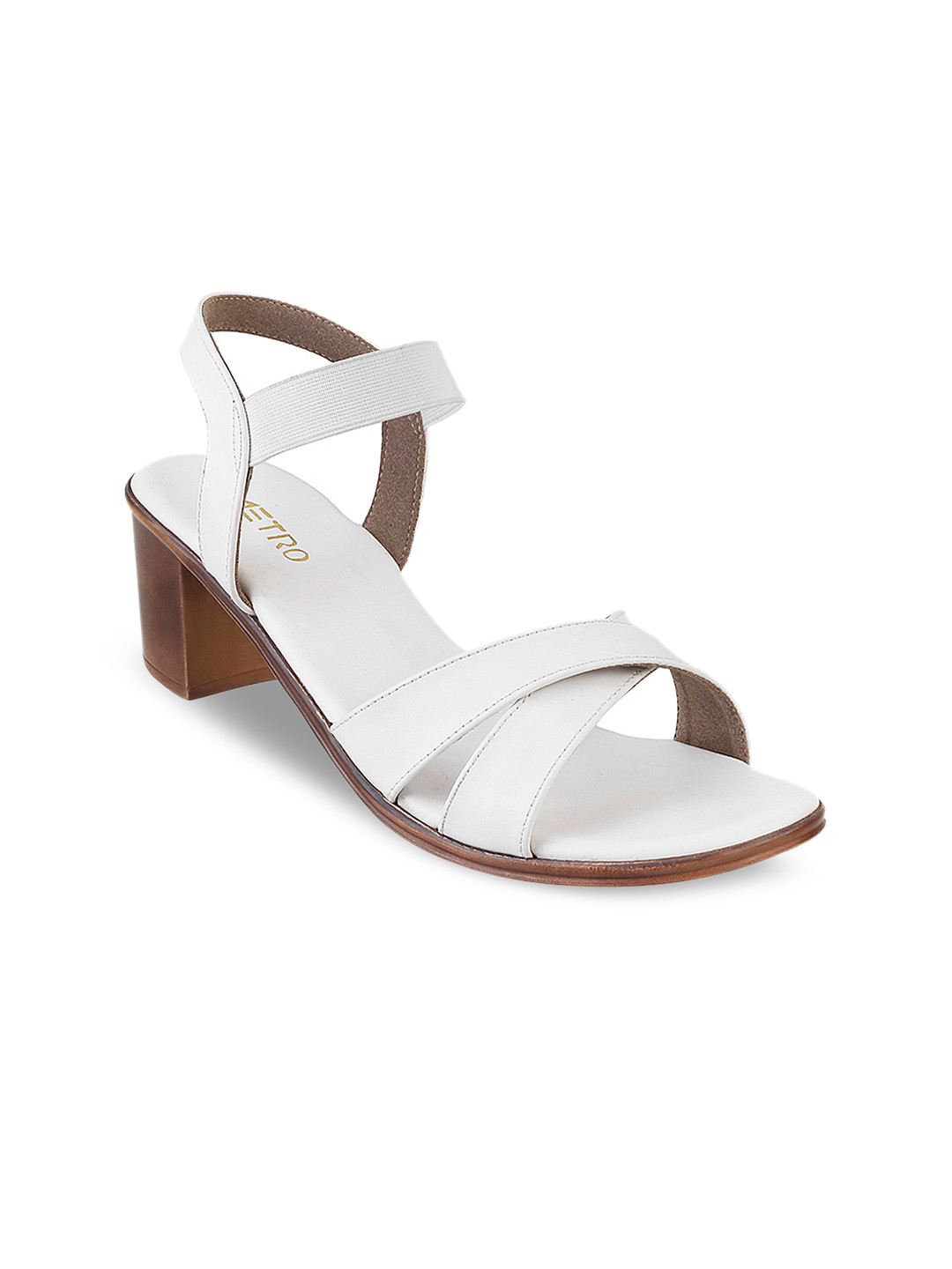 Buy Metro Women White Solid Heels - Heels for Women 8069923 | Myntra