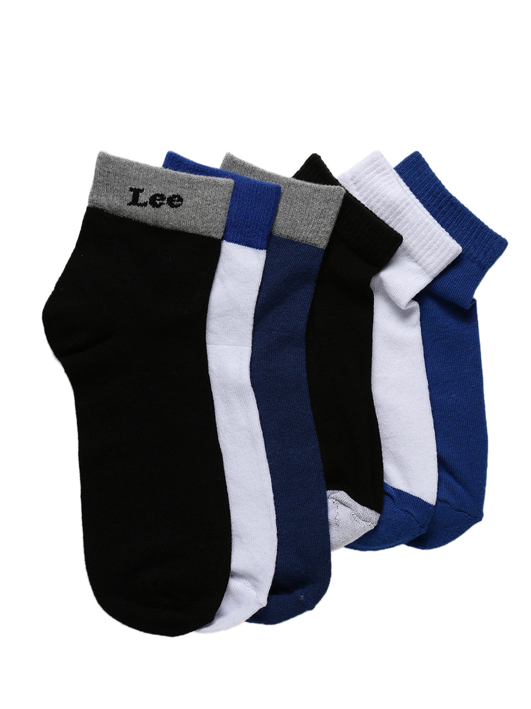 Buy Lee Men Pack Of 6 Assorted Ankle Length Socks - Socks for Men ...