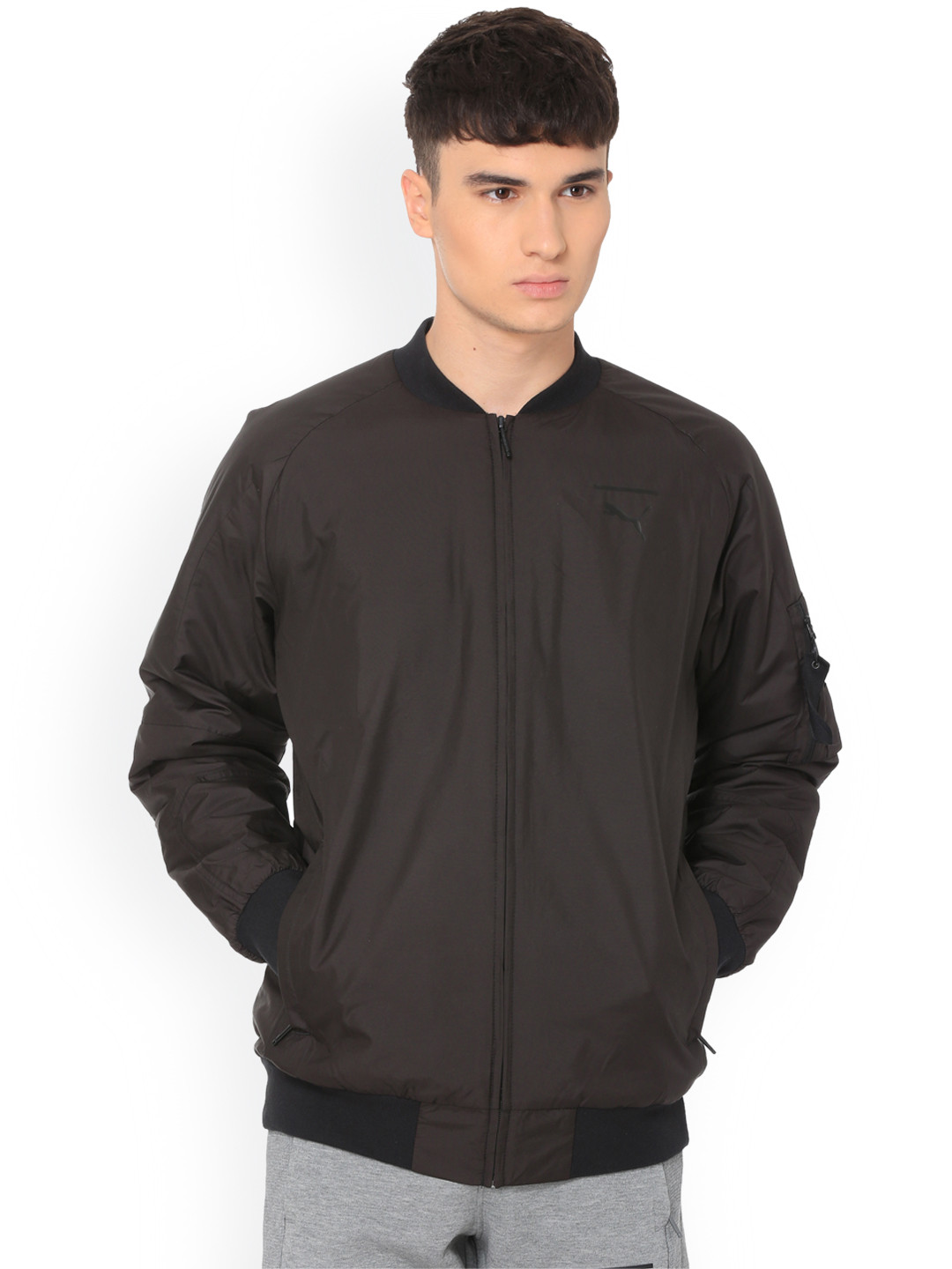 Buy Puma Men Brown Solid Bomber - Jackets for Men 8217511 | Myntra
