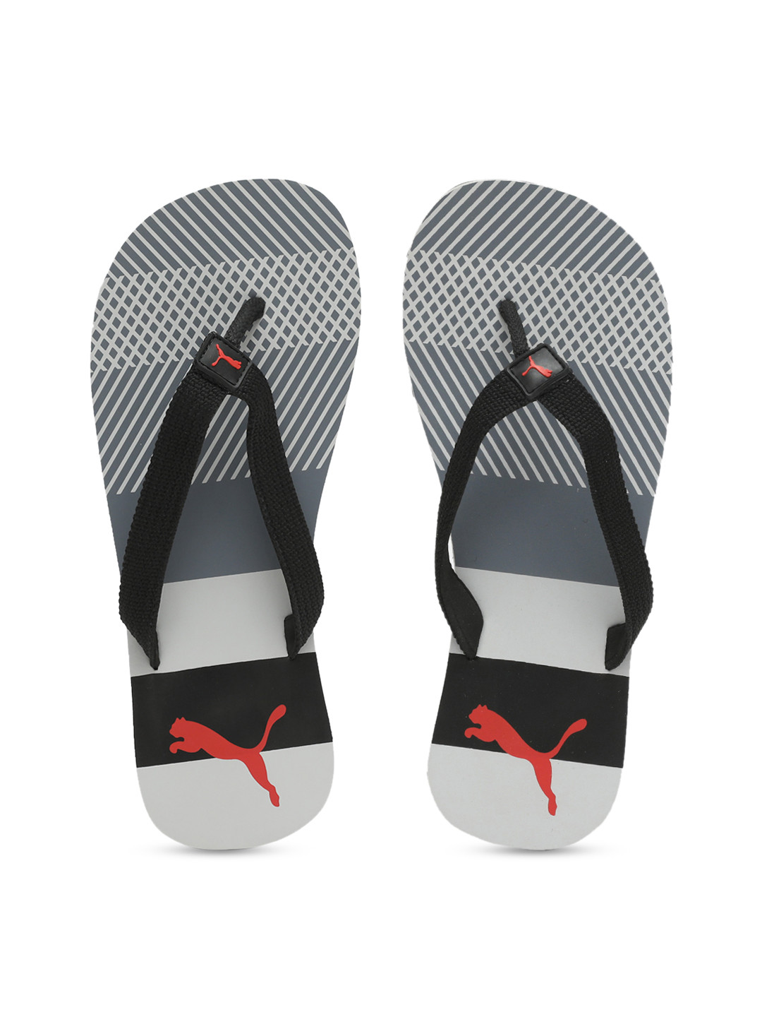 Buy Puma Unisex Black & Grey Printed Slip On - Flip Flops for Unisex ...