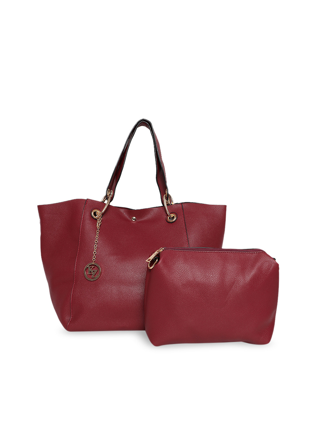Buy Kazo Maroon Solid Handheld Bag - Handbags for Women 8229965 | Myntra