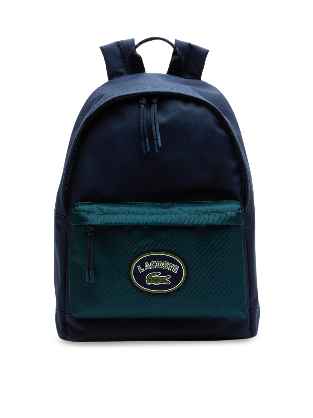 Buy Lacoste Men Navy Blue Colourblocked Backpack - Backpacks for Men ...