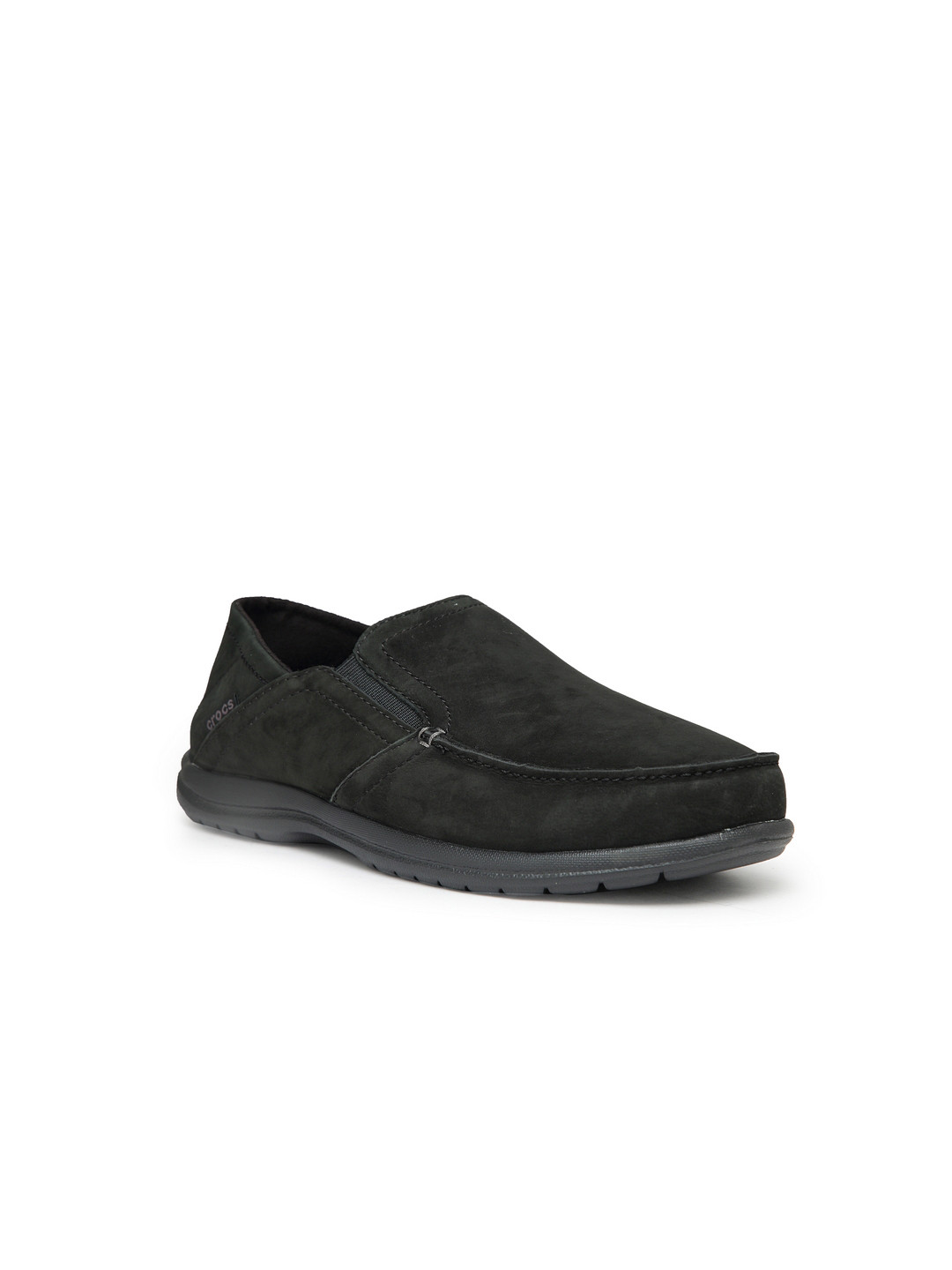 Buy Crocs Men Black Solid Leather Slip On Sneakers - Casual Shoes for ...