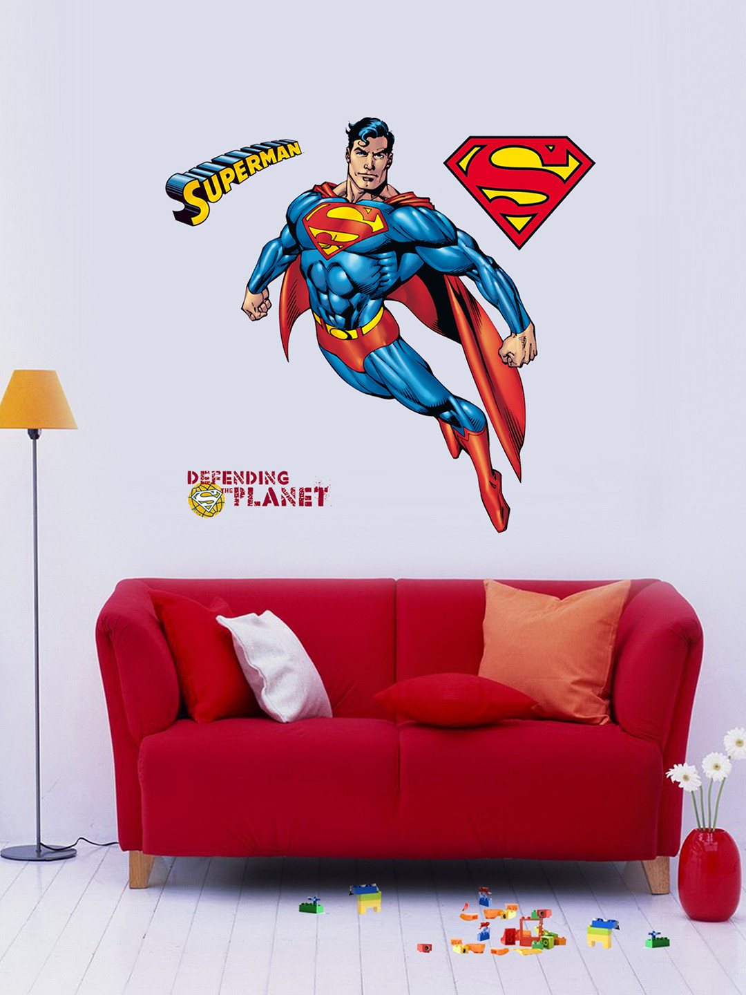 Buy Decofun Kids Multicoloured Superman Maxi Sticker - Decals And ...