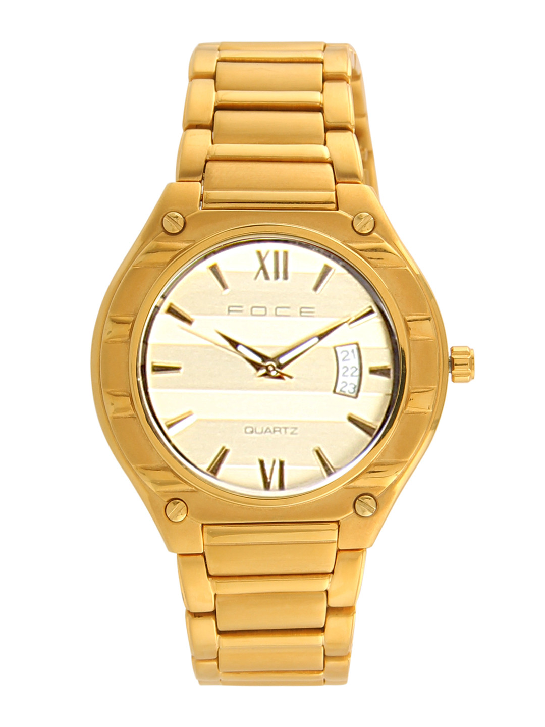 Buy FOCE Men Cream Coloured Analogue Watch FC119 - Watches for Men ...