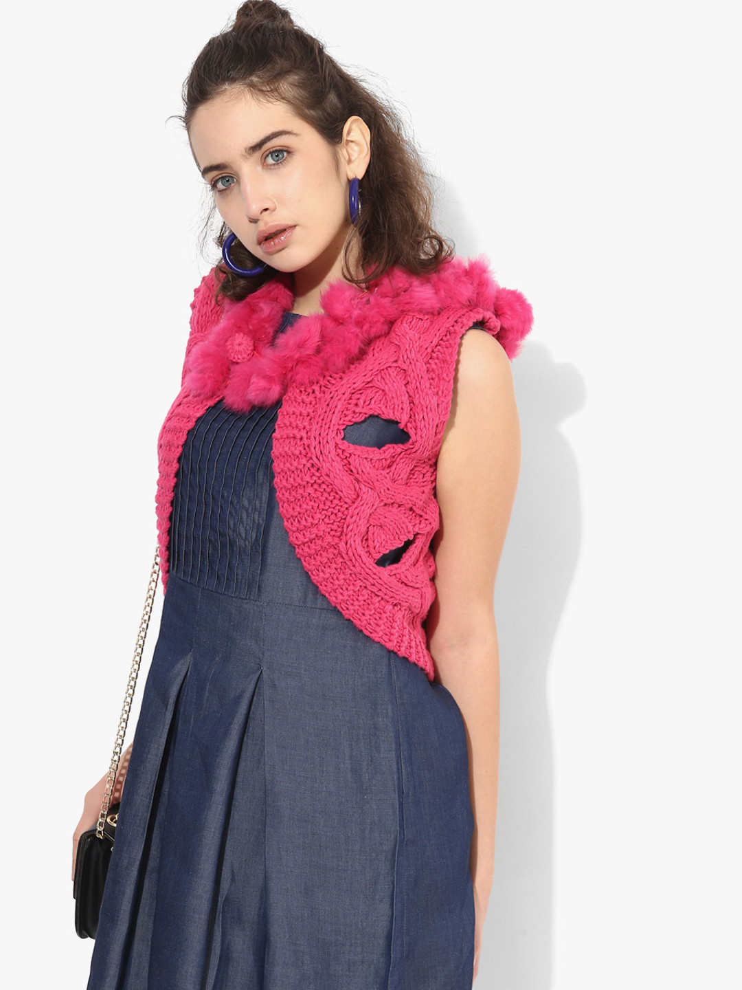 Buy Pink Solid Shrug - Shrug for Women 7173567 | Myntra