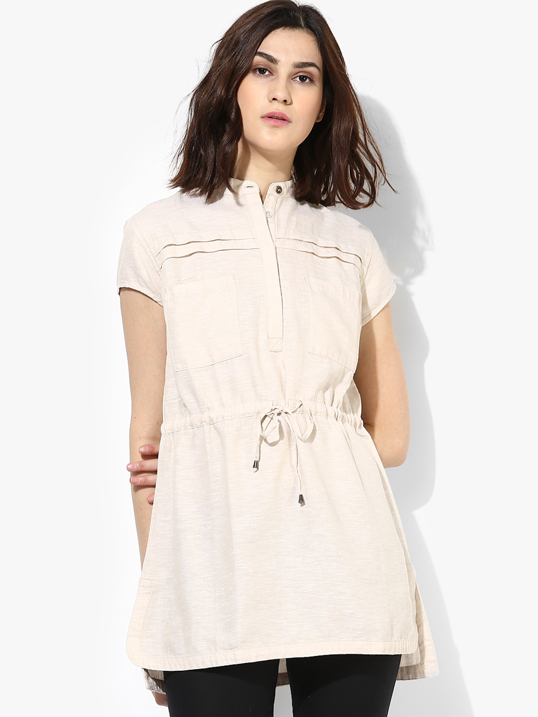 Buy Beige Solid Tunic - Tunics for Women 7177563 | Myntra