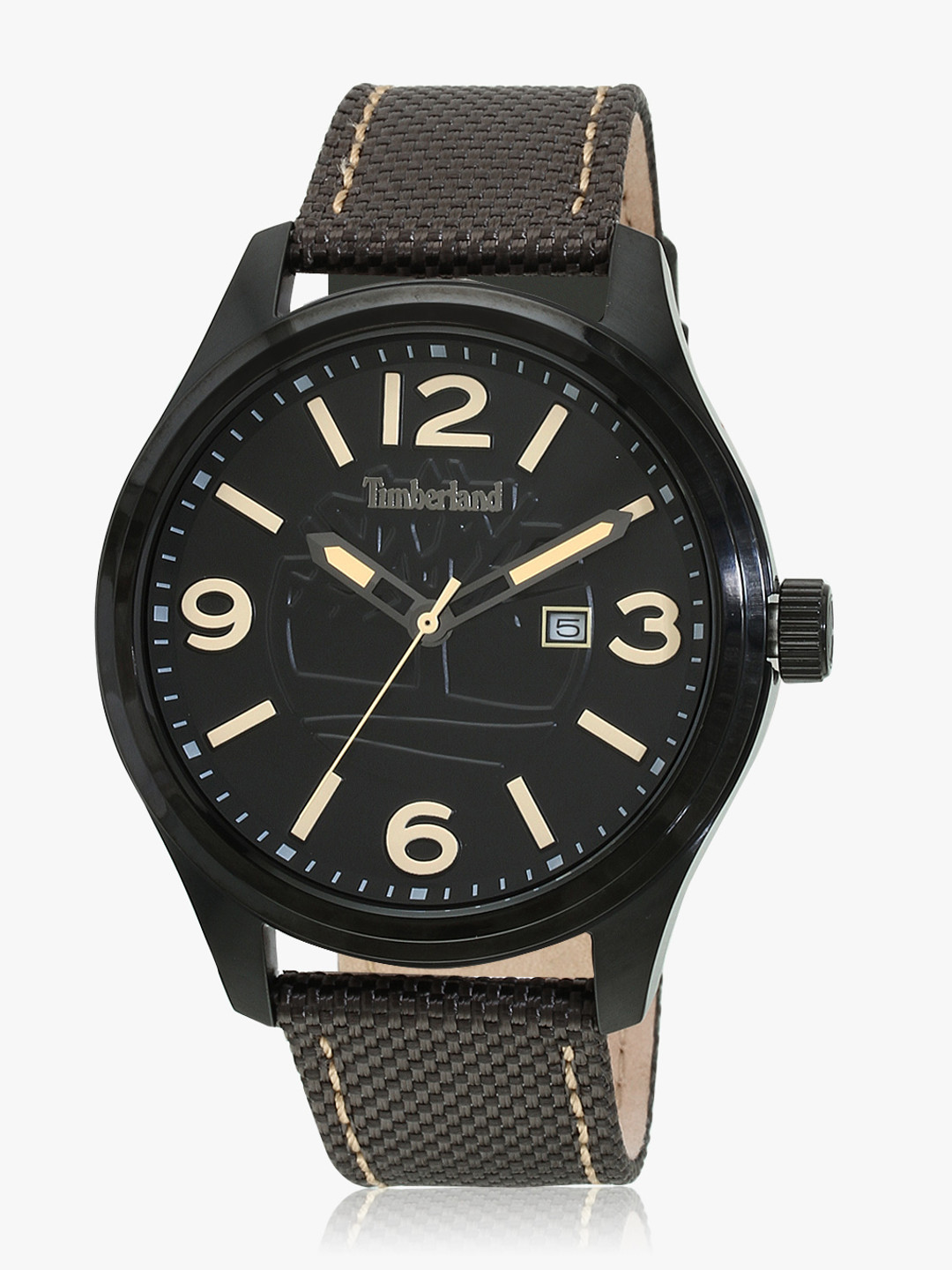 Buy Timberland Men Black Genuine Leather Analogue Watch 14476JSB.02 ...