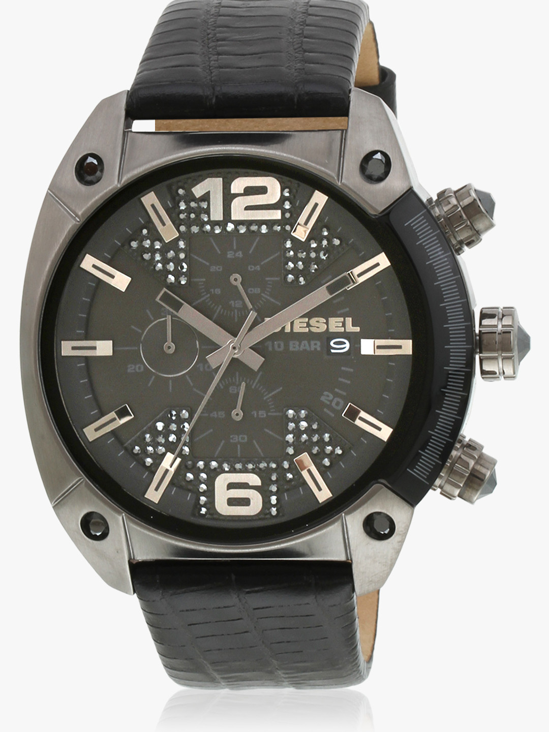 Buy DIESEL Overflow Black/Black Chronograph Watch - Watches for Men ...