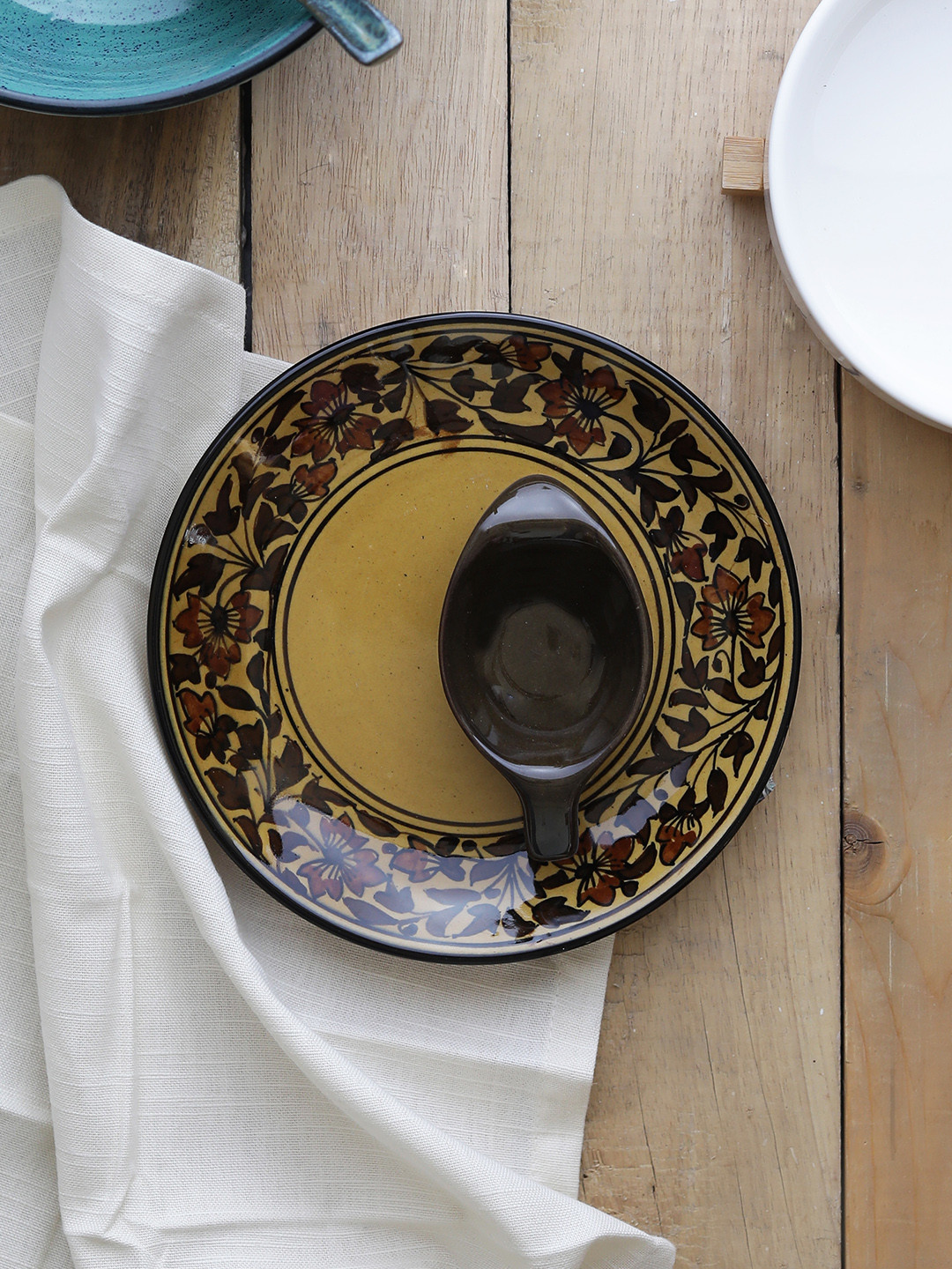 Buy MIAH Decor Brown Solid Ceramic Set - Food Platter for Unisex ...