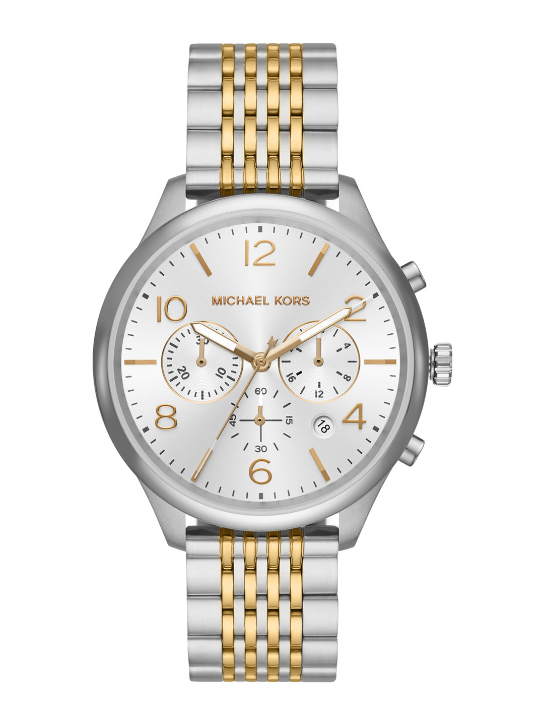 Buy Michael Kors MERRICK Men Silver Analogue Watch MK8660 - Watches for ...