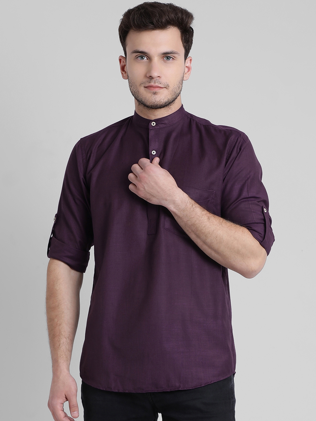 Buy Being Fab Men Purple Regular Fit Solid Casual Shirt - Shirts for ... Buy Being Fab Men Purple Regular Fit Solid Casual Shirt - Shirts for ...