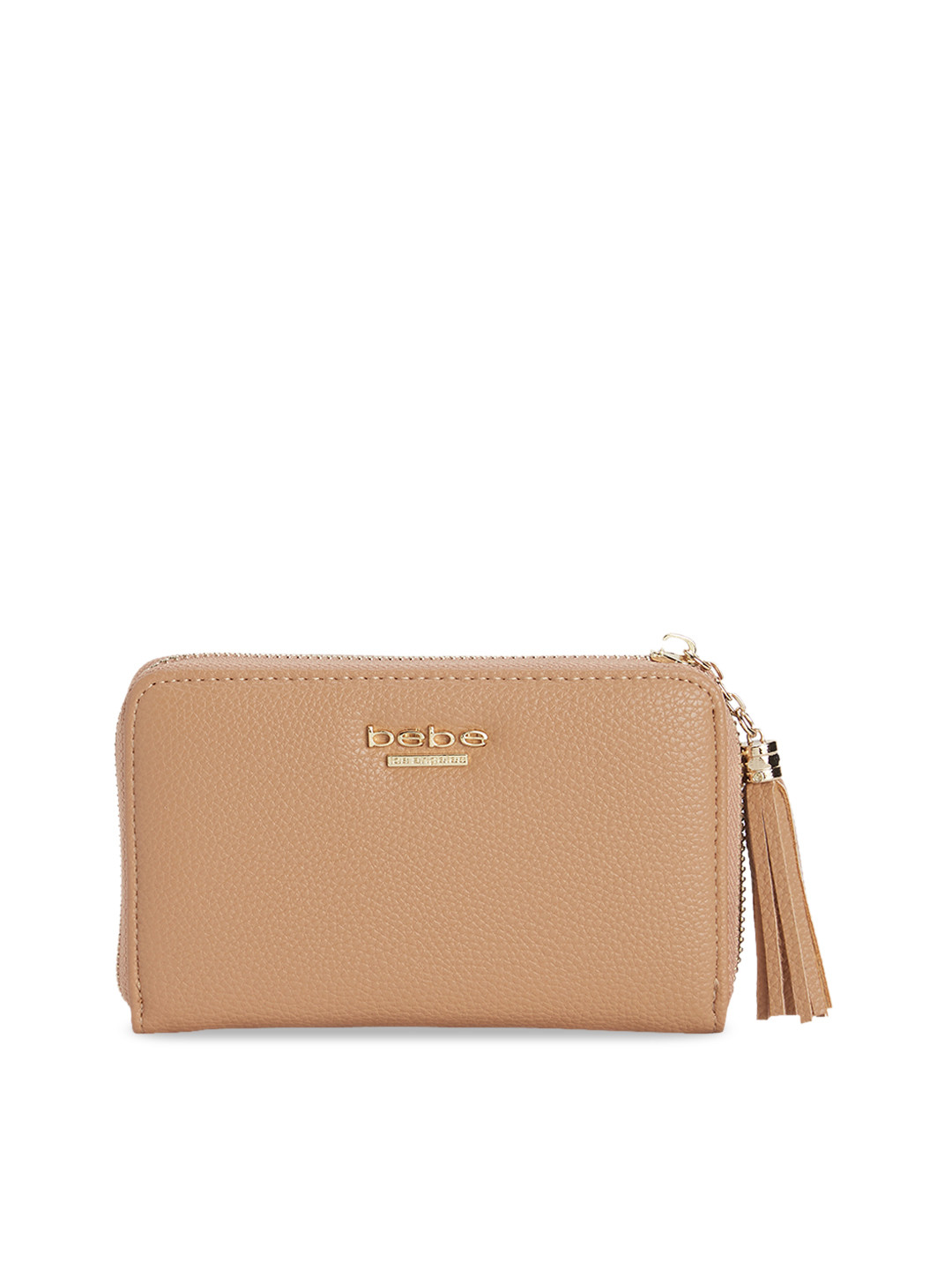 Buy Bebe Women Beige Solid Zip Around Wallet - Wallets for Women ...