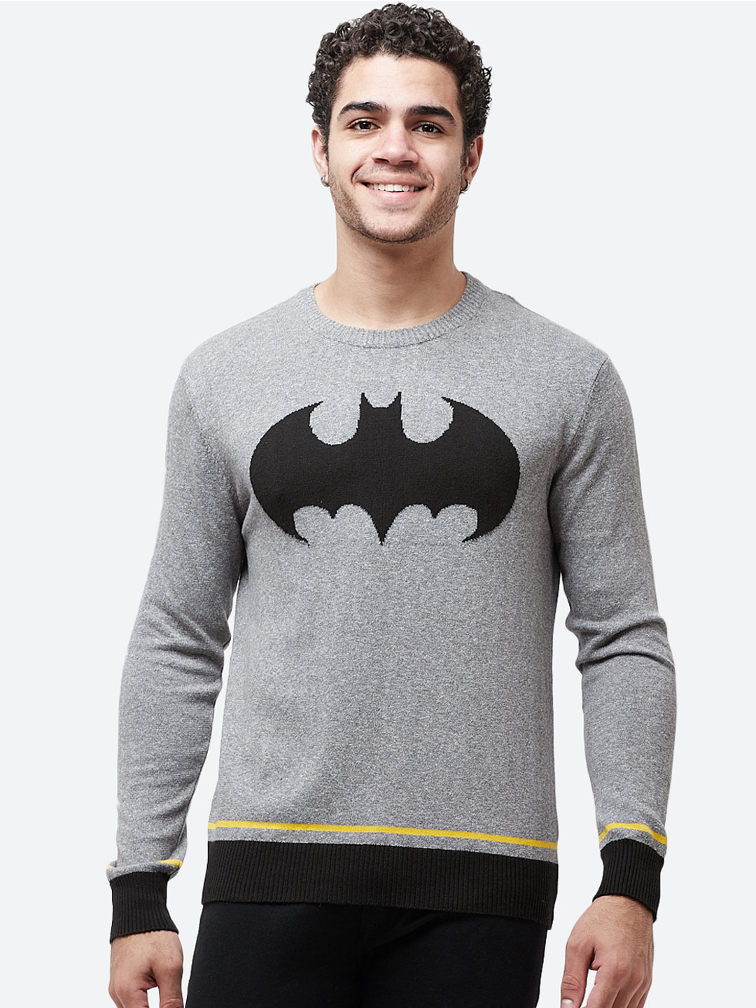 Buy Free Authority Batman Featured Grey Sweater For Men - Sweaters for ...