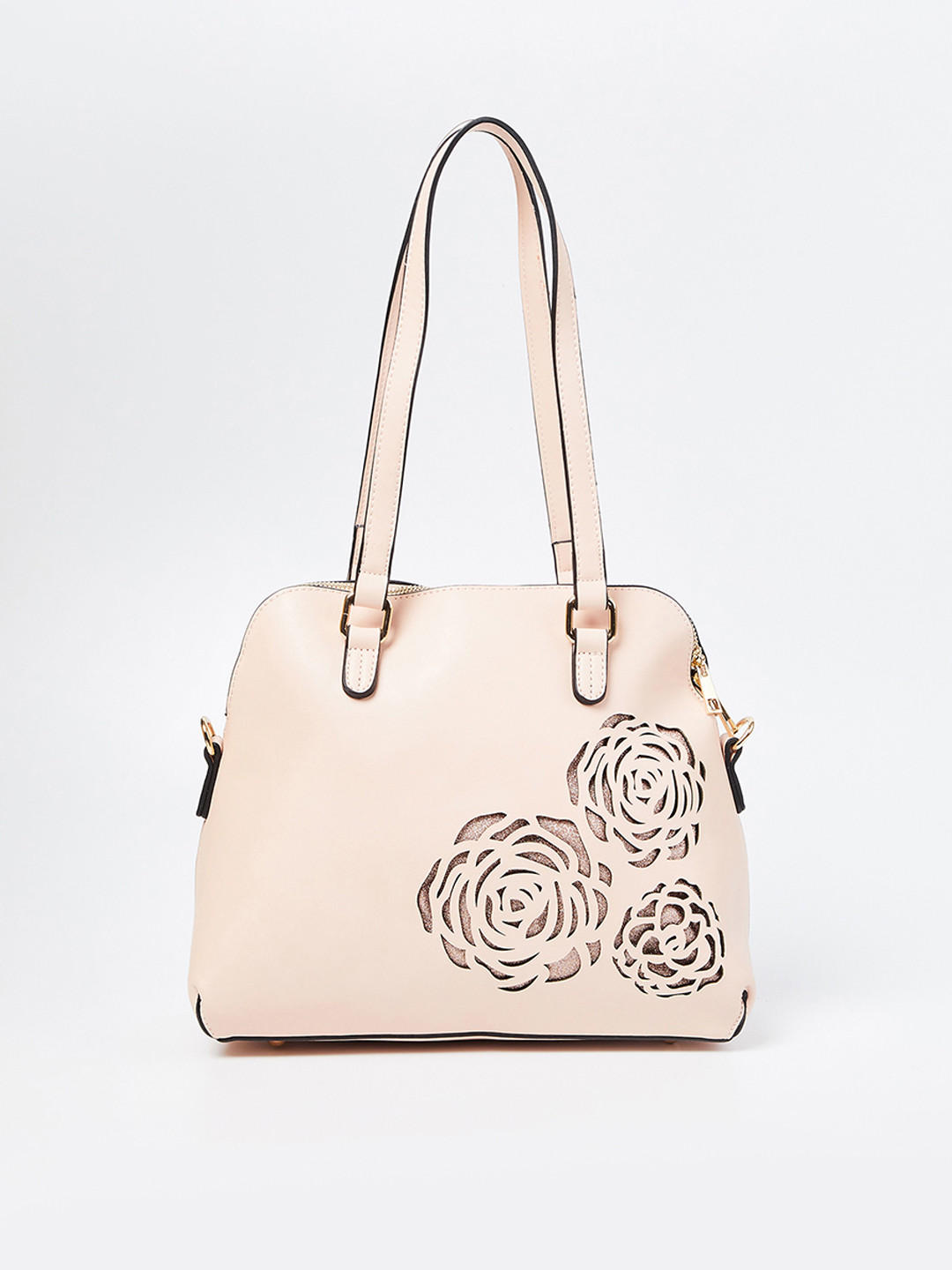 Buy Ginger By Lifestyle Beige Solid Shoulder Bag - Handbags for Women ...