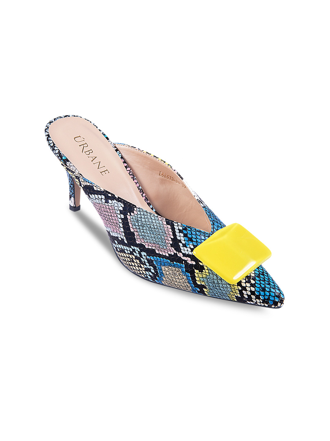 Buy URBANE Women Yellow Snake Printed Pumps - Heels for Women 10827104 ...