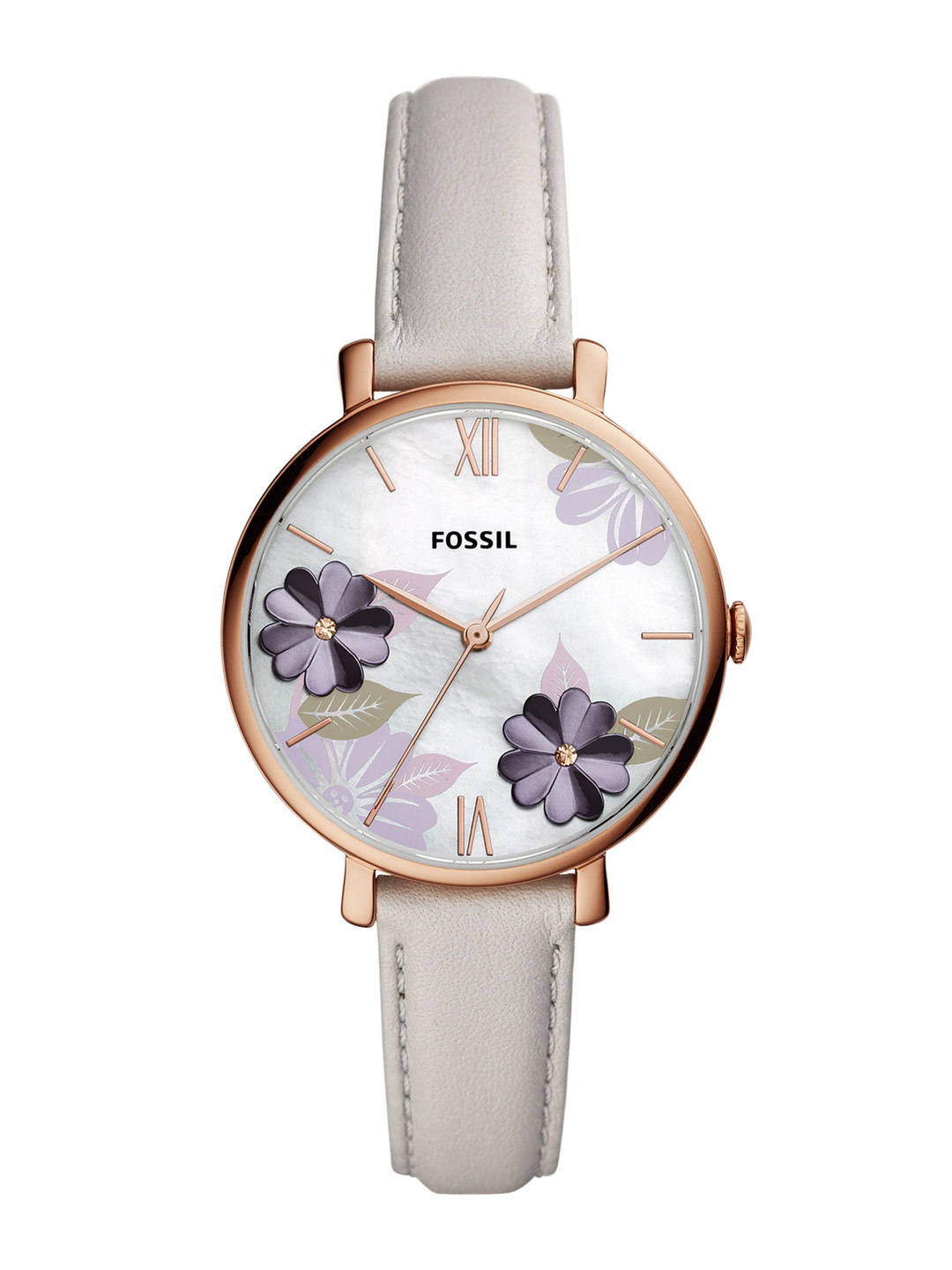 Buy Fossil Women Grey Analogue Leather Watch - Watches for Women ...