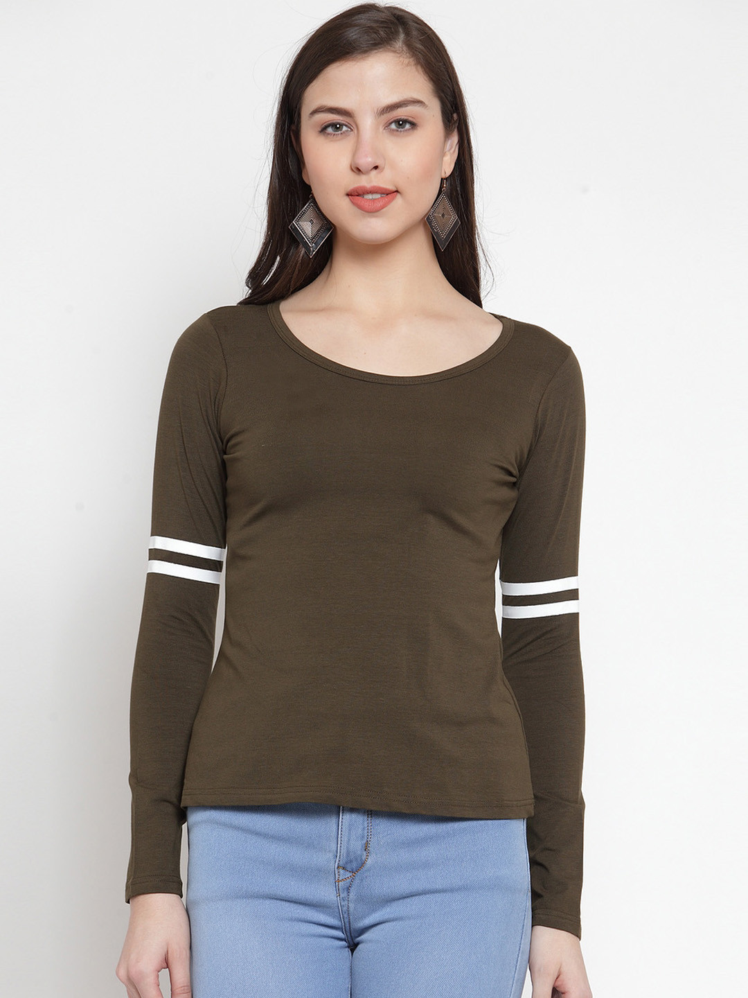 Buy Everlush Women Olive Green Solid Top - Tops for Women 10846340 | Myntra