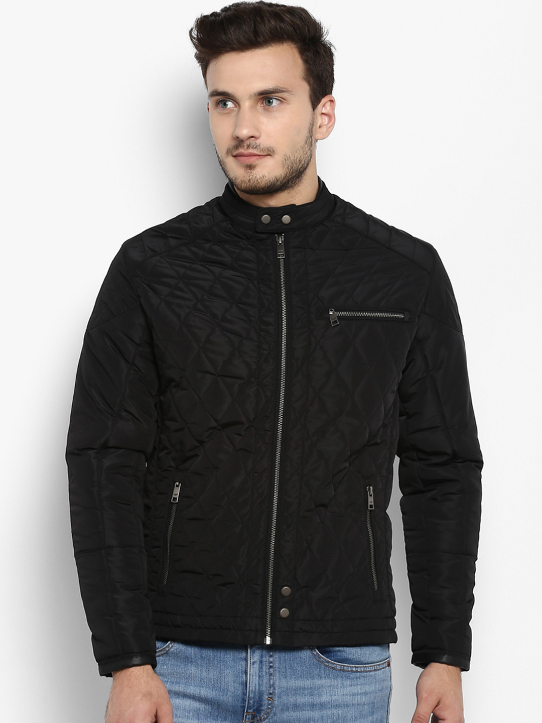 Buy Red Tape Men Black Solid Jacket - Jackets for Men 10872748 | Myntra