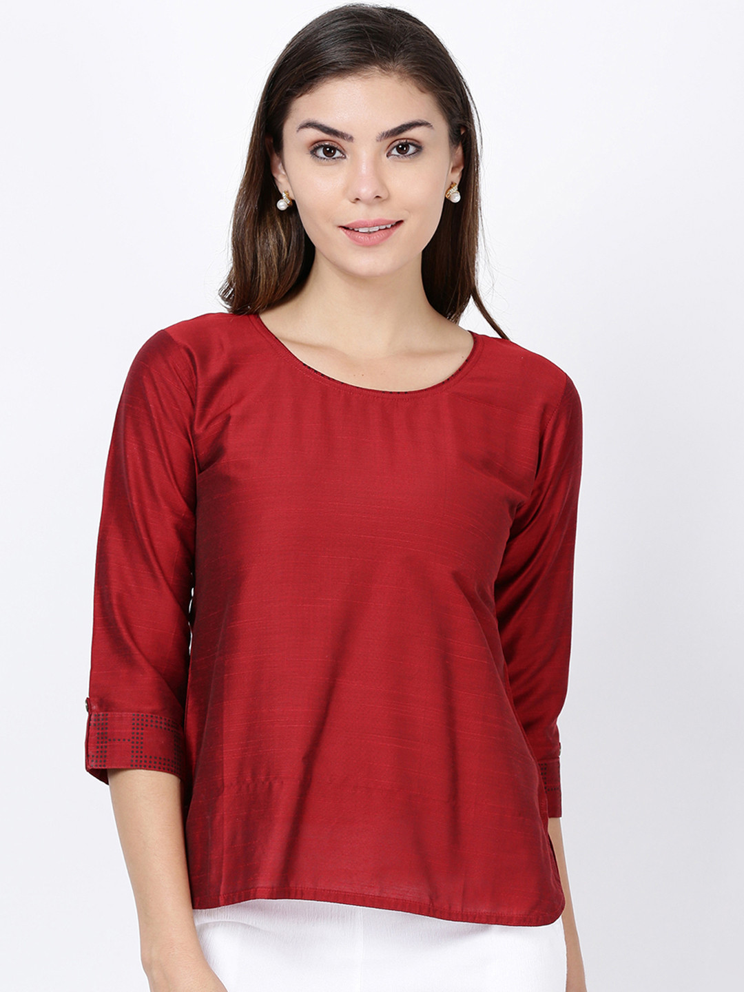 Buy Soch Women Maroon Solid Top - Tops for Women 10869568 | Myntra