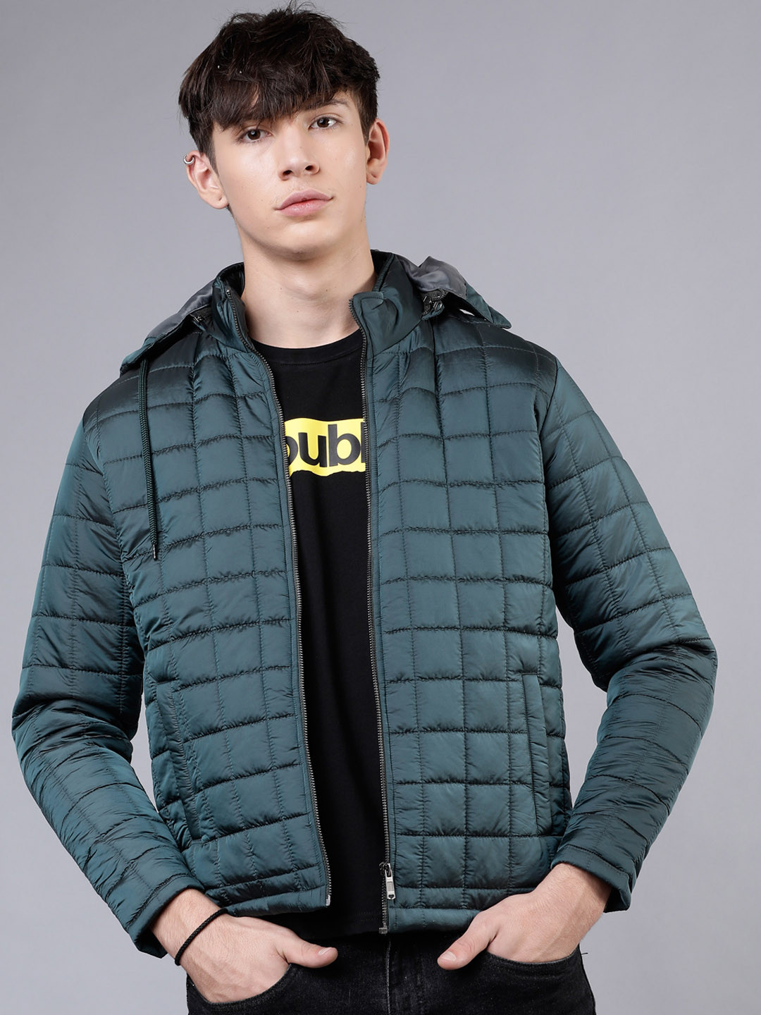 Buy HIGHLANDER Men Green Solid Padded Jacket - Jackets for Men 10863404 ...