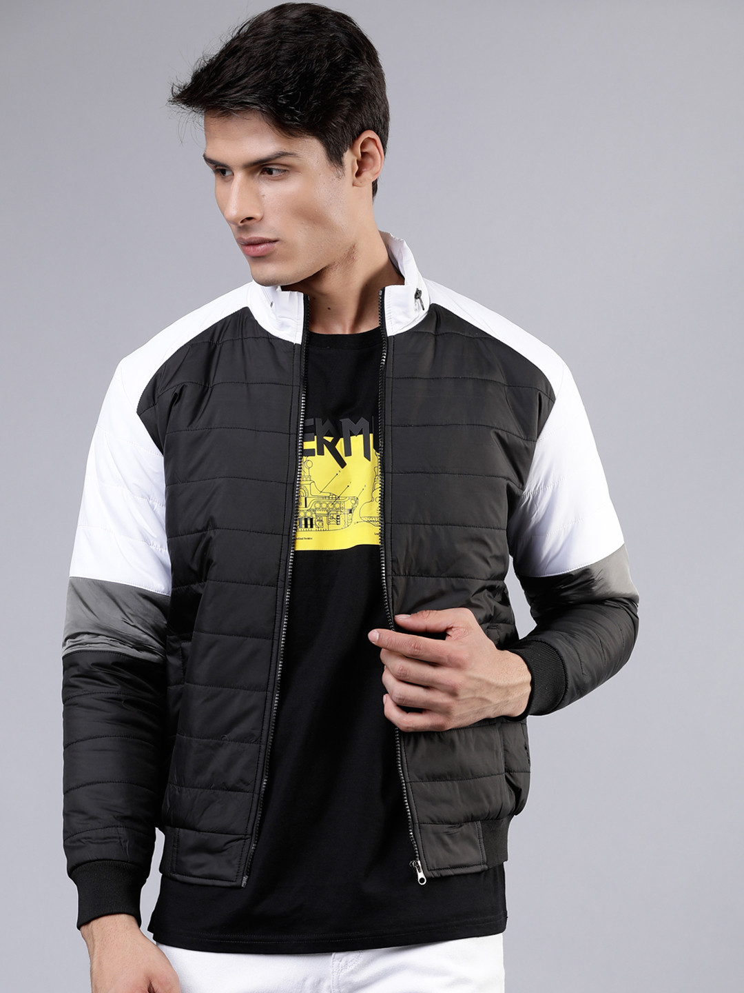 Buy HIGHLANDER Men Black Solid Puffer Jacket - Jackets for Men 10874692 ...