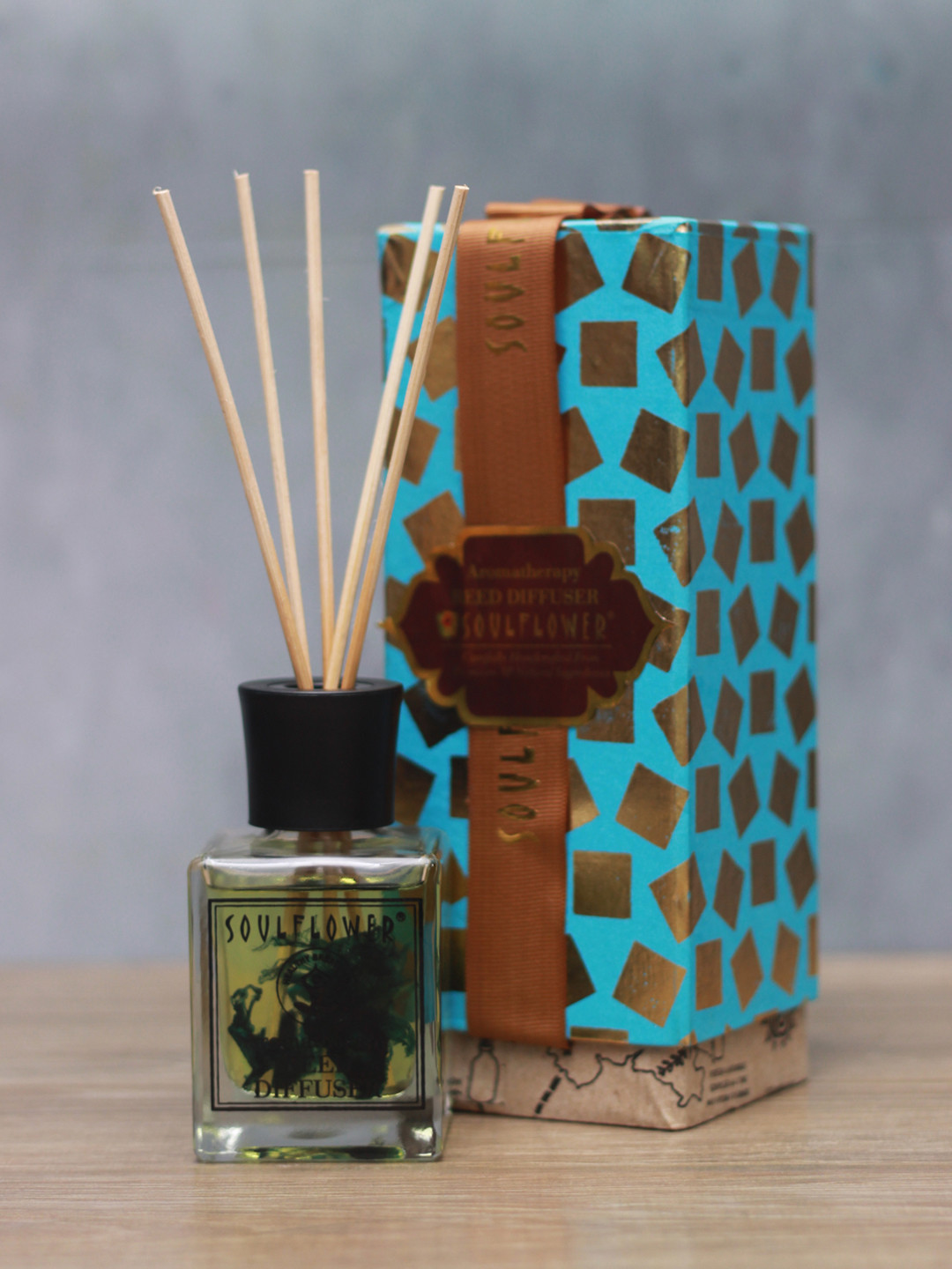 Buy Soulflower Transparent Walk In The Wood Aroma Cube Reed Diffuser ...