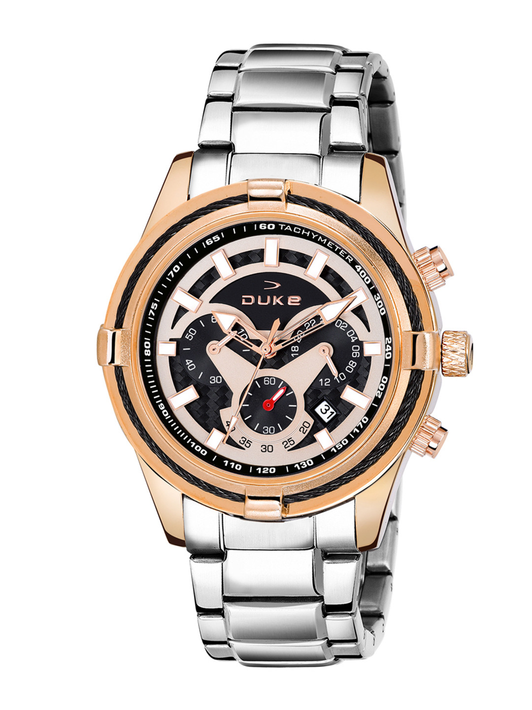 Buy Duke Men Black Analogue Chronograph Watch DK4003CRM02C - Watches ...