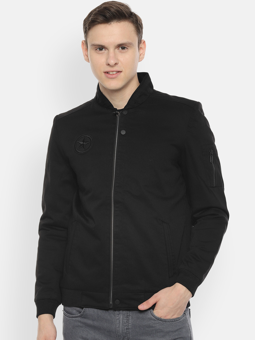 Buy People Men Black Solid Tailored Jacket - Jackets for Men 10769712 ...