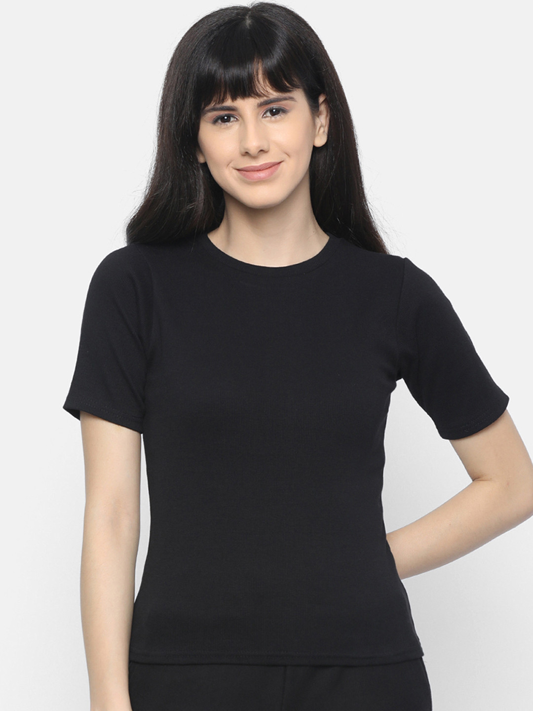 Buy ISU Women Black Solid Top - Tops for Women 10895832 | Myntra