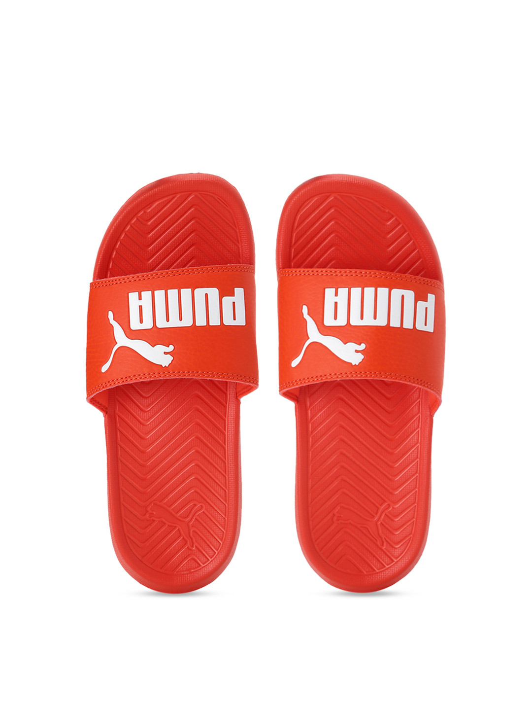 Buy Puma Kids Red Printed Sliders - Flip Flops for Unisex Kids 10776490 ...