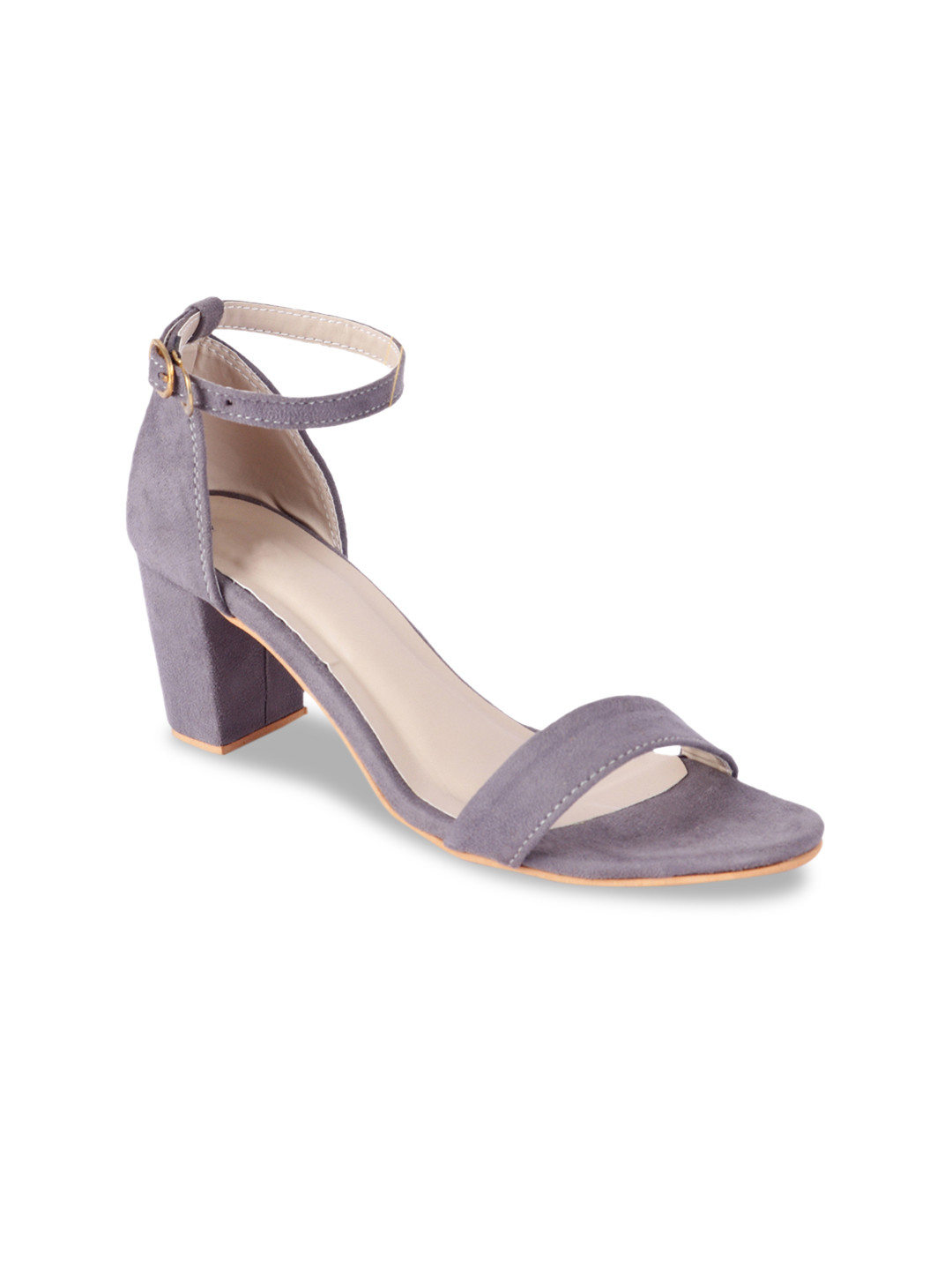 Buy WOMENS BERRY Women Grey Solid Sandals - Heels for Women 10976264 ...