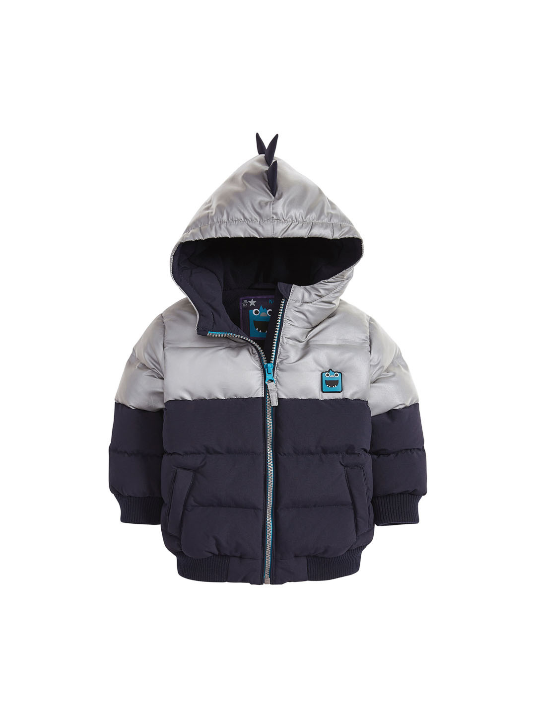 Buy Next Boys Navy Blue Colourblocked Puffer Jacket - Jackets for Boys ...