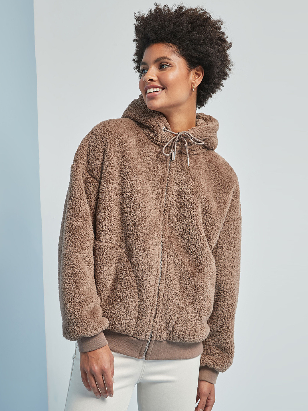 Buy Next Women Brown Solid Bomber Jacket - Jackets for Women 10982176 ...