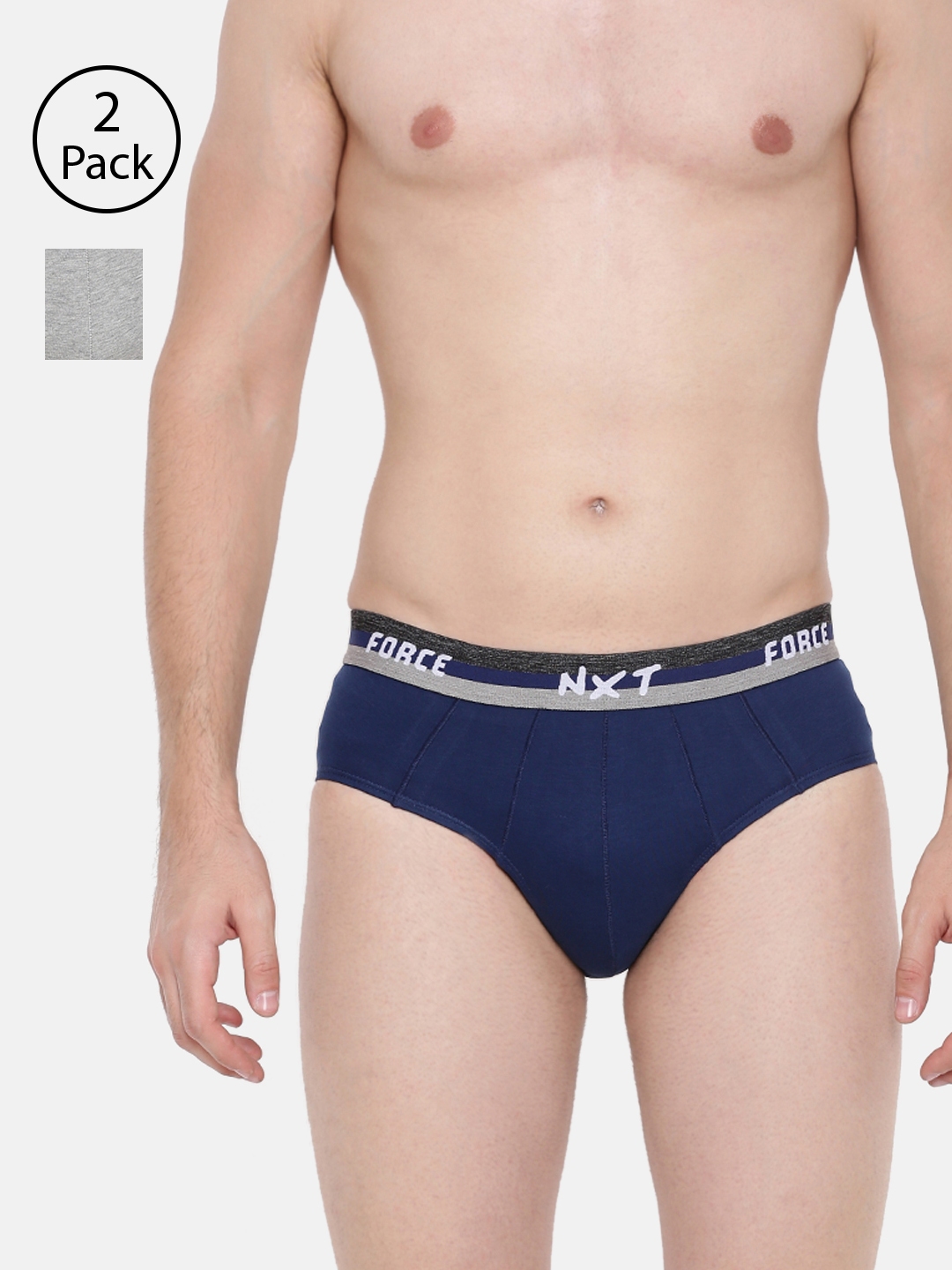 Buy Force Nxt Men Pack Of 2 Assorted Solid Assorted Briefs Mnff 115 Po2