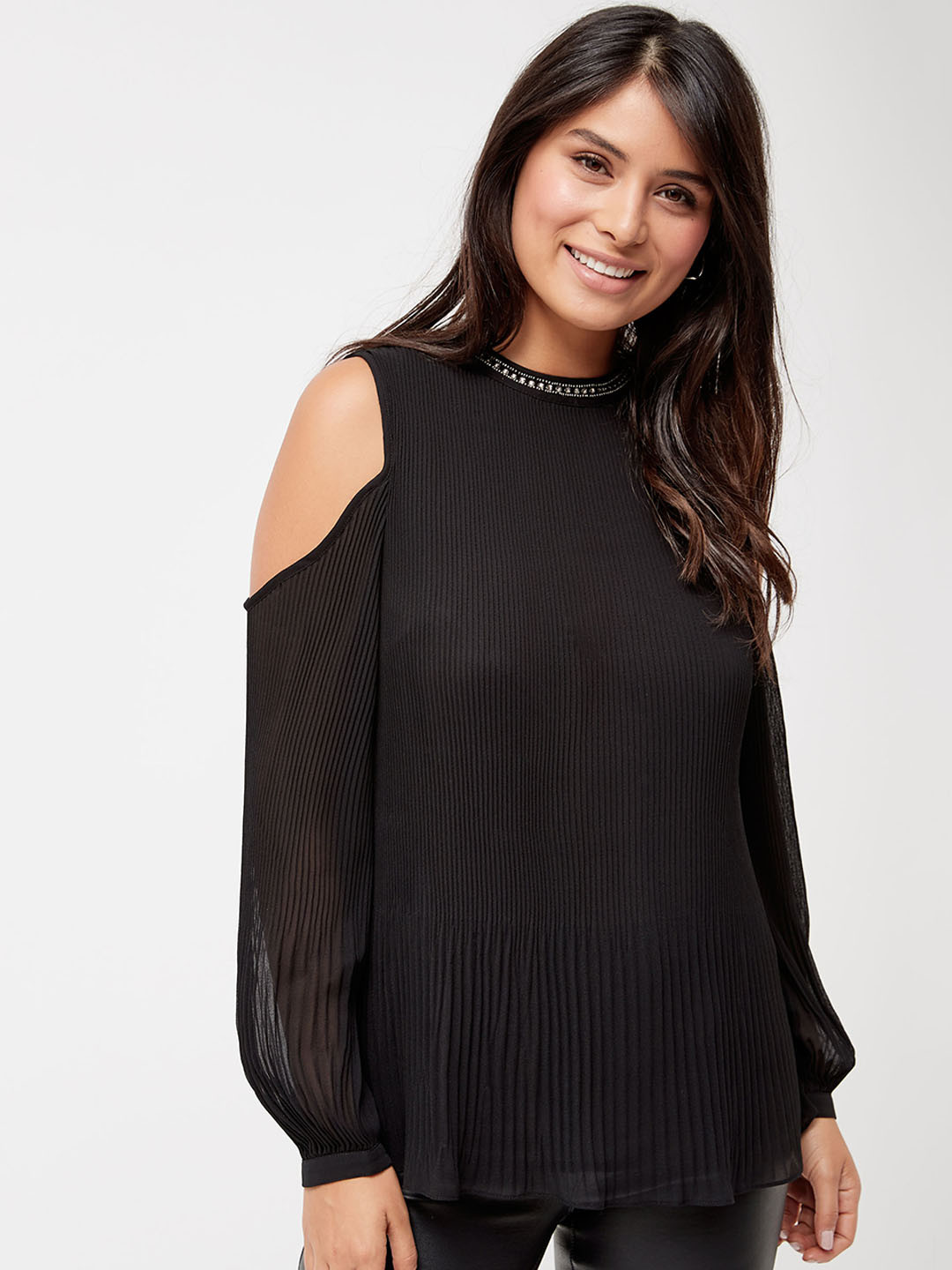 Buy Next Women Black Solid A Line Top - Tops for Women 10993698 | Myntra