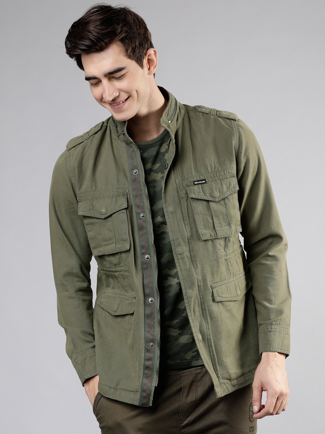 Buy Ecko Unltd Men Solid Denim Jacket - Jackets for Men 11002858 | Myntra