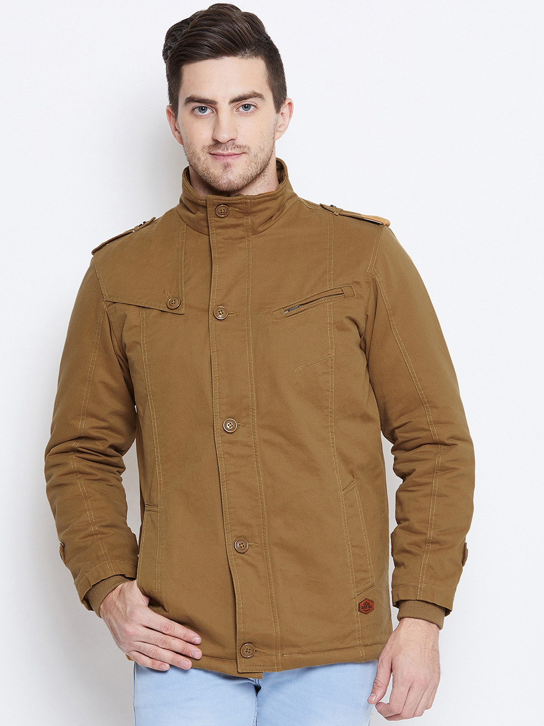 Buy Duke Men Brown Solid Padded Jacket - Jackets for Men 11004344 | Myntra