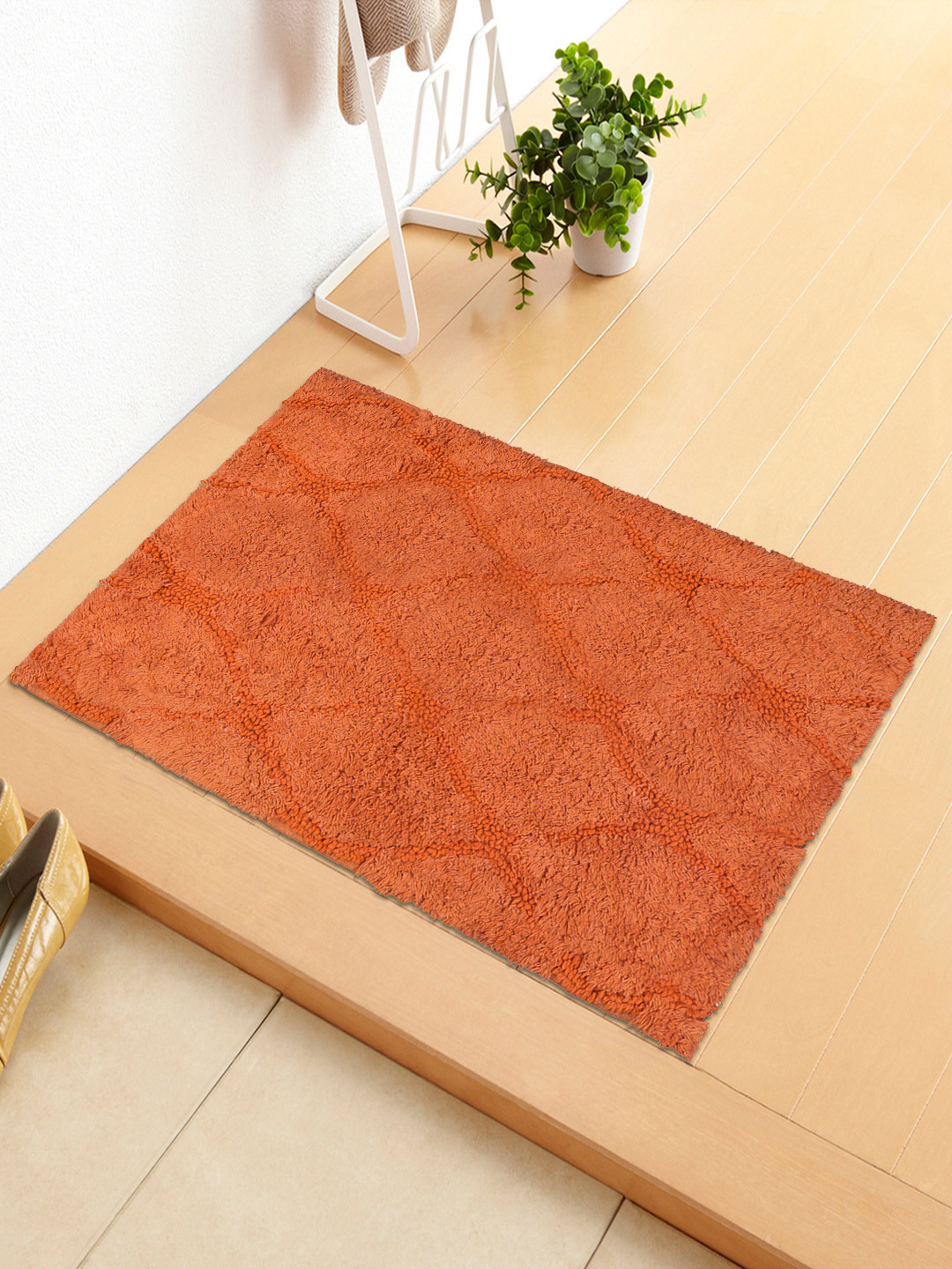 Buy Story@home Orange Solid No Shredding Doormat - Doormats for Unisex ...