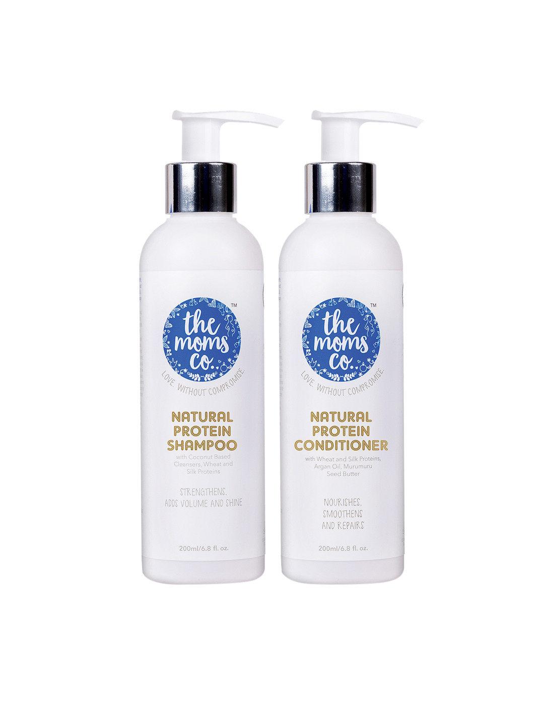 Buy The Moms Co. Natural Protein Shampoo & Conditioner Combo 200 Ml ...