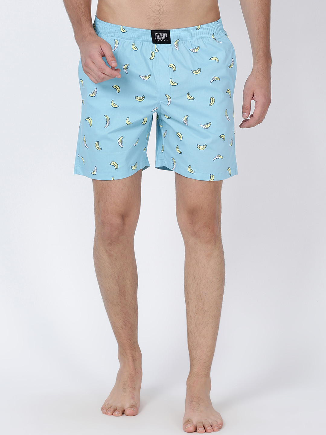 Buy Gangster JEANS Men Blue & Yellow Printed Boxers GANGSTER BXS 01 ...