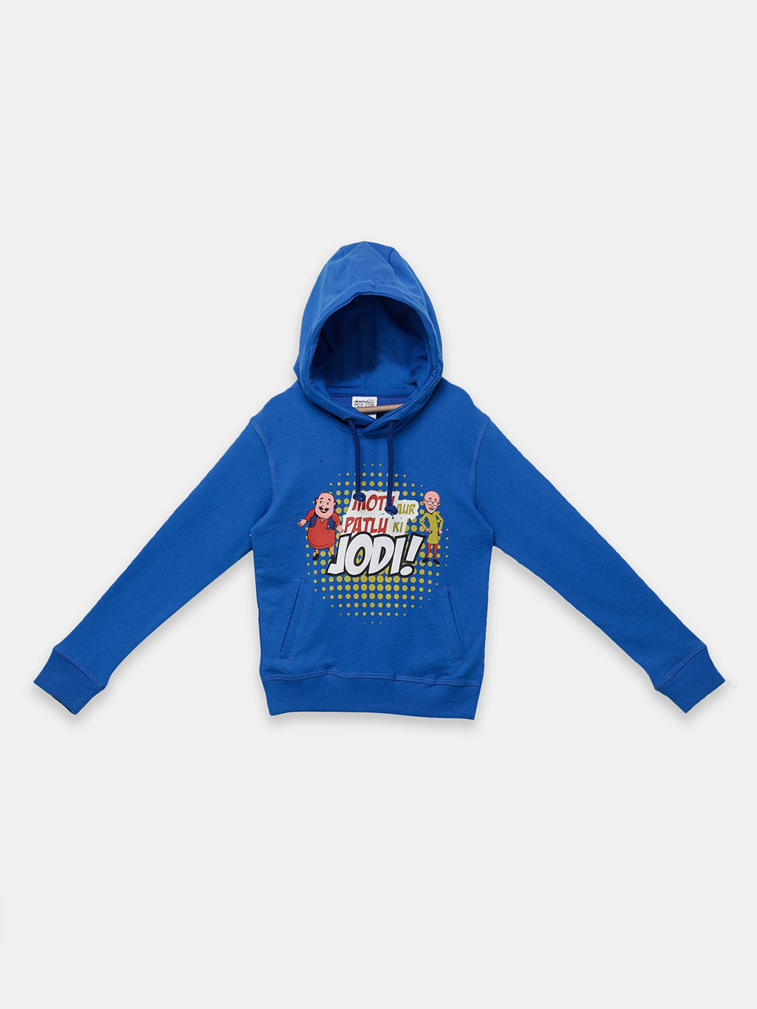 Buy Motu Patlu Boys Blue Printed Hooded Sweatshirt - Sweatshirts for ...