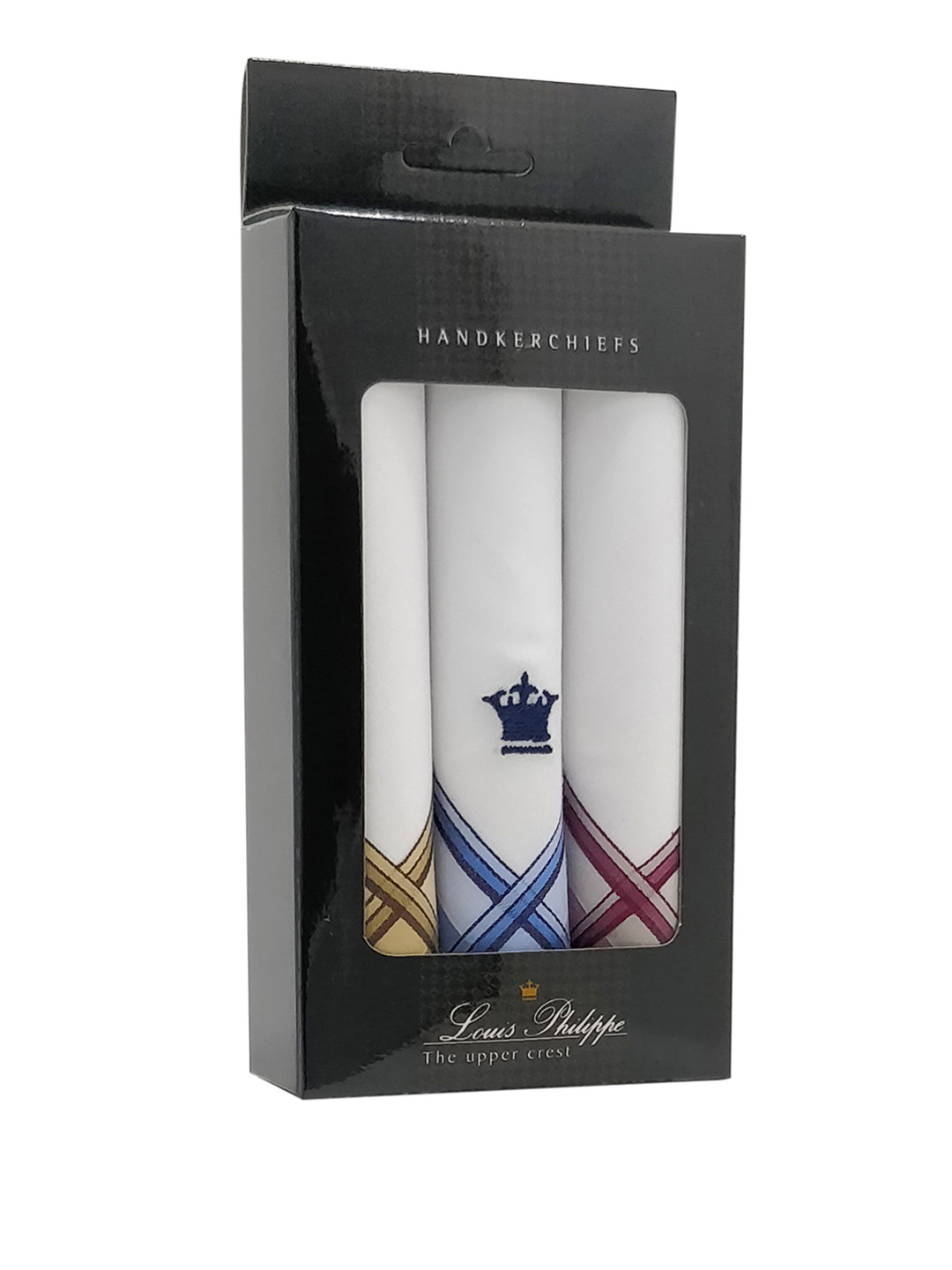 Buy Louis Philippe Men Pack Of 3 White Solid Handkerchiefs ...