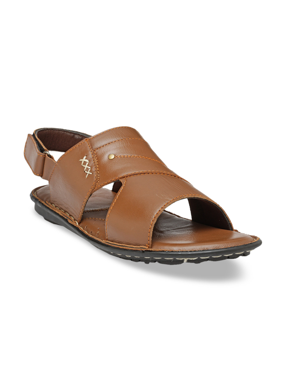Buy Teakwood Leathers Men Tan Comfort Sandals - Sandals for Men ...