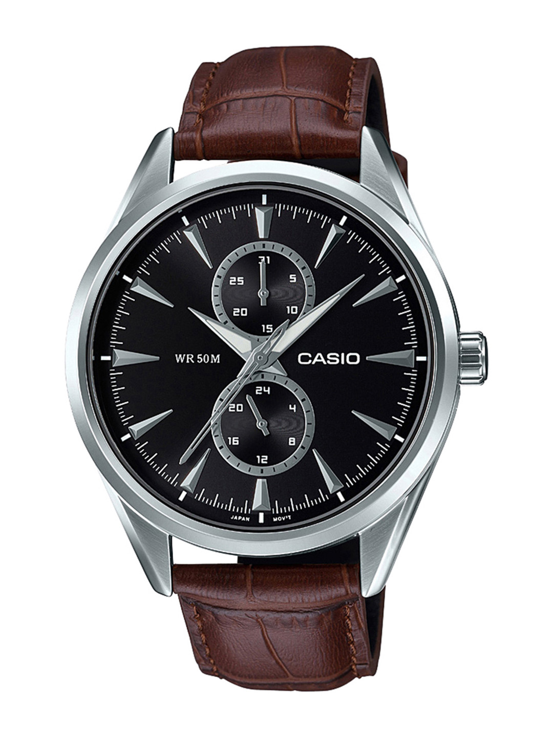 Buy CASIO Men Black & Silver Toned Digital Watch A1672 - Watches for ...