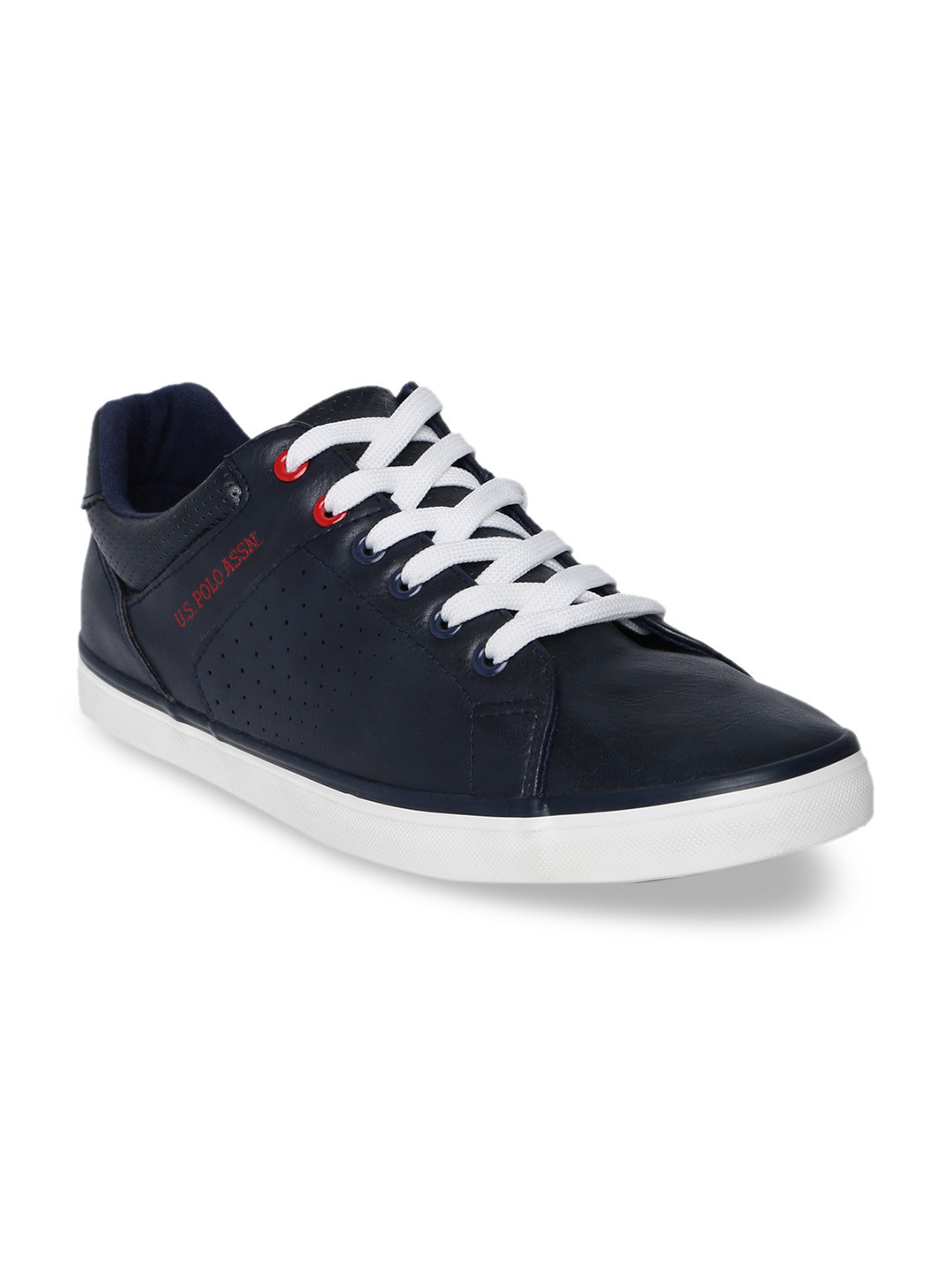 Buy U.S. Polo Assn. Men Navy Blue Solid Sneakers - Casual Shoes for Men ...