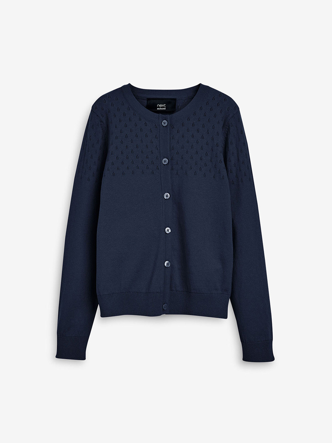Buy Next Girls Navy Blue Self Design Cardigan Sweater - Sweaters for ...